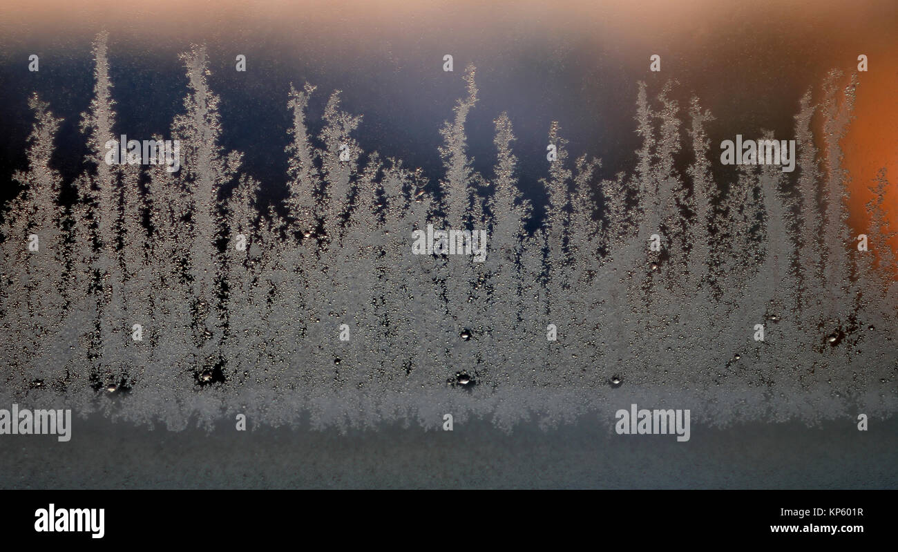Frost pattern on window Stock Photo - Alamy