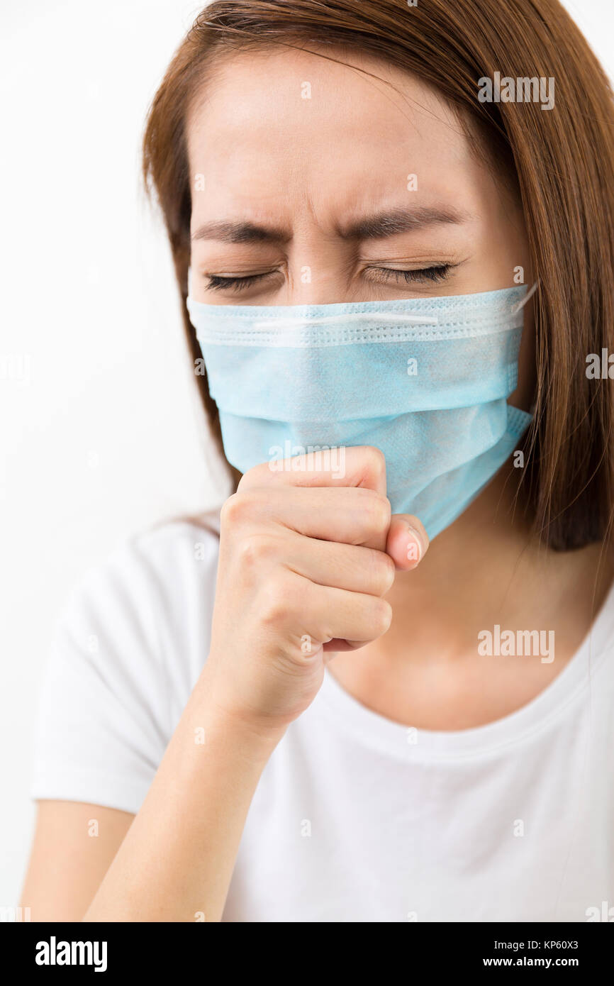 Young woman got serious cough Stock Photo - Alamy