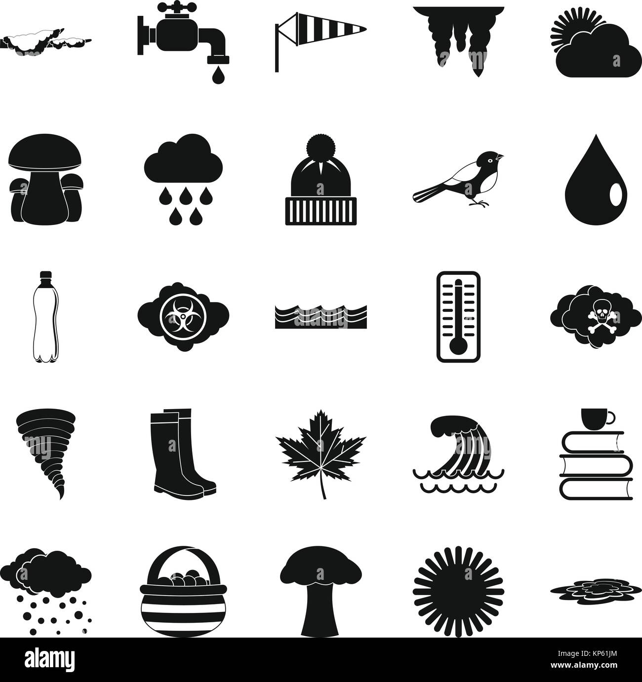 Haziness icons set, simple style Stock Vector Image & Art - Alamy