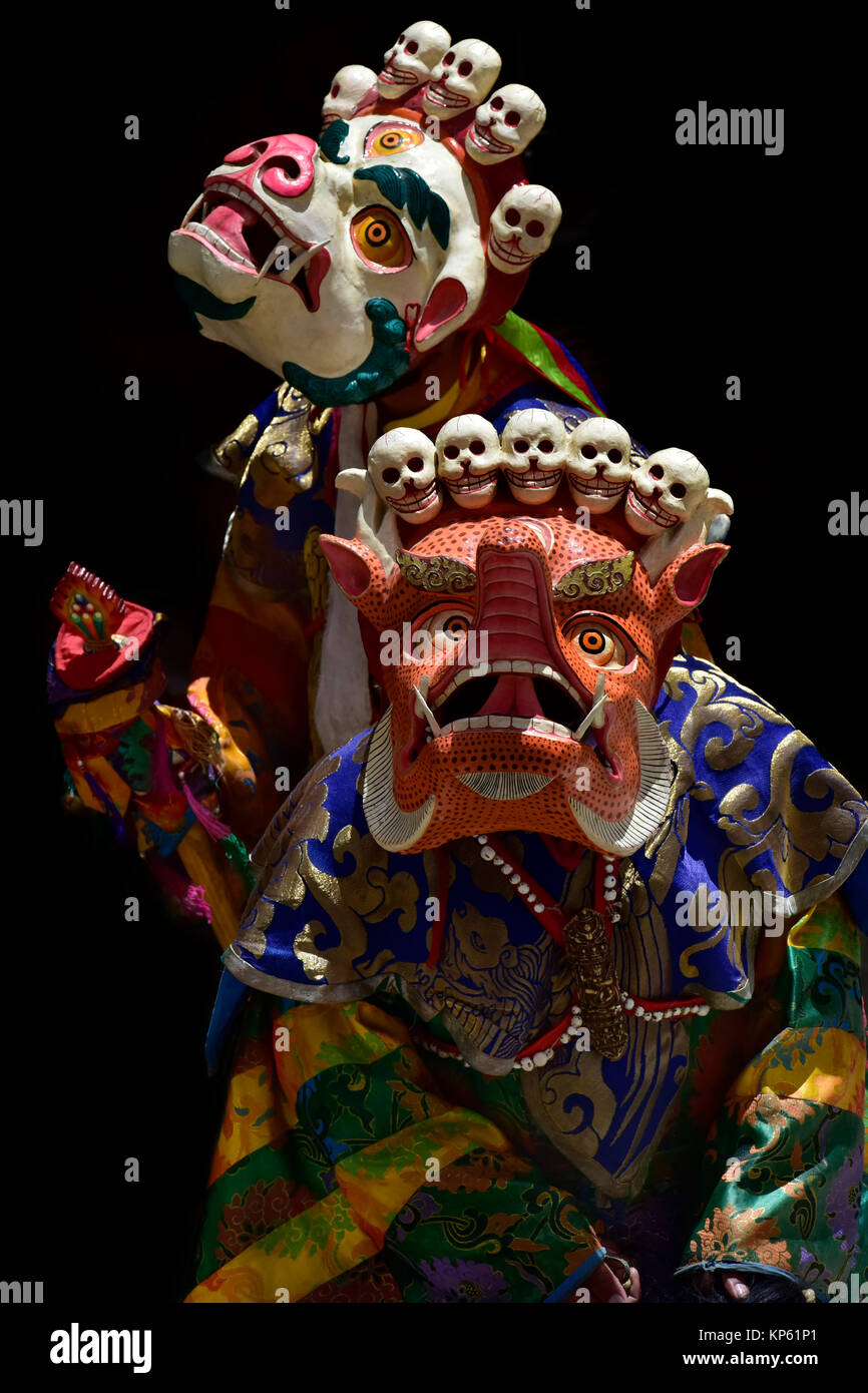 Ancient Buddhist Tantric costumes of the White Mahakala and Orange ...