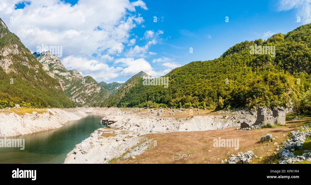Mountain landscape with river in the Italian Alps Stock Photo - Alamy