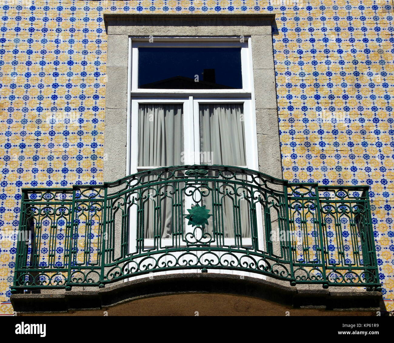 house facade with azulejos (wall tiles) in porto,portugal Stock Photo ...