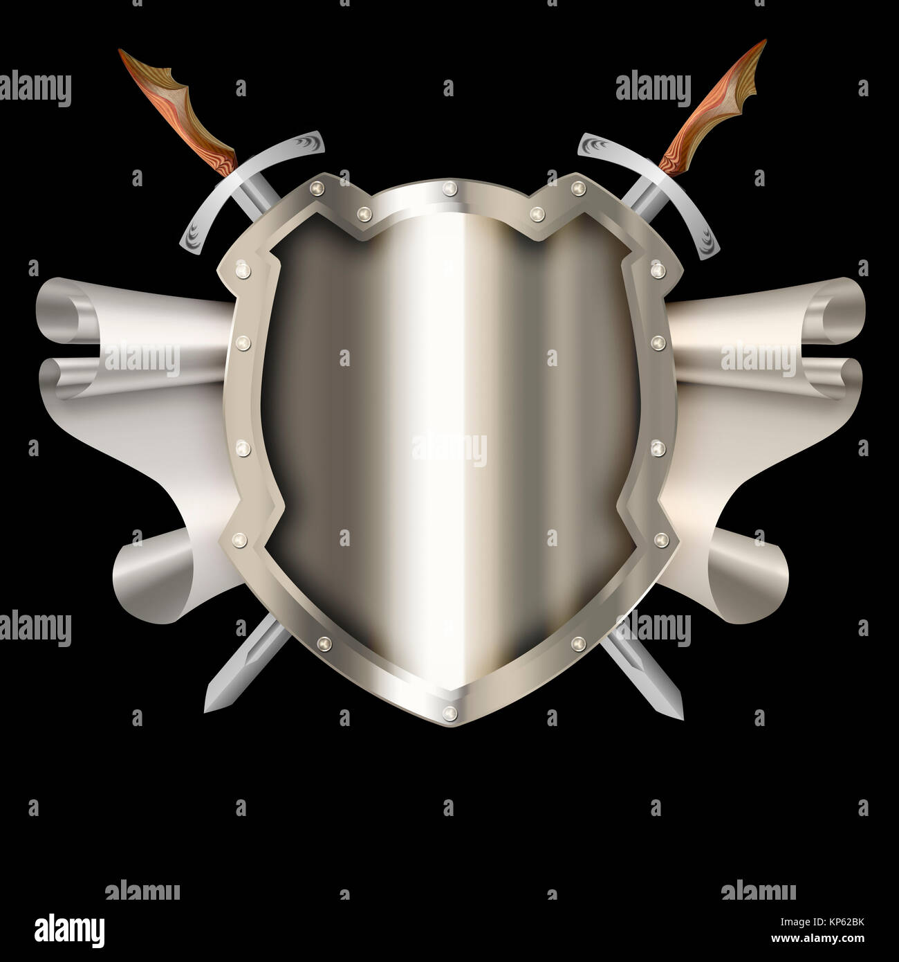 Shield and scroll hi-res stock photography and images - Alamy