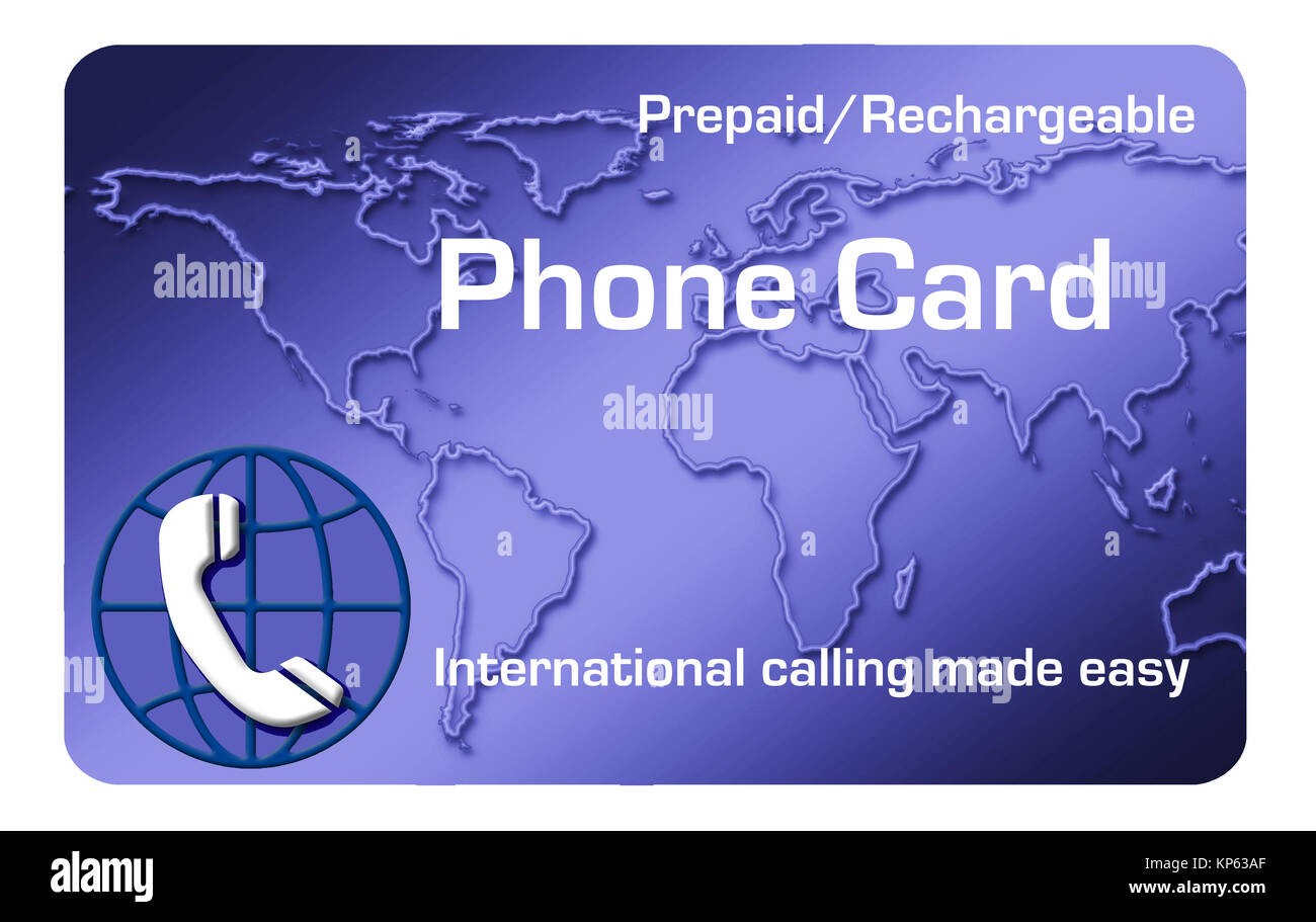Here is a generic pre-paid phone card to pay for phone calls Stock ...