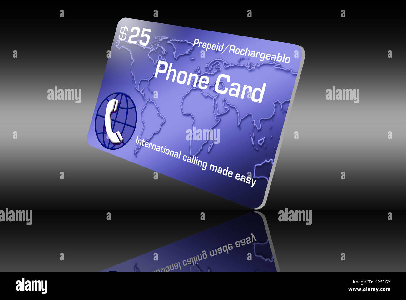 Here is a generic pre-paid phone card to pay for phone calls Stock ...