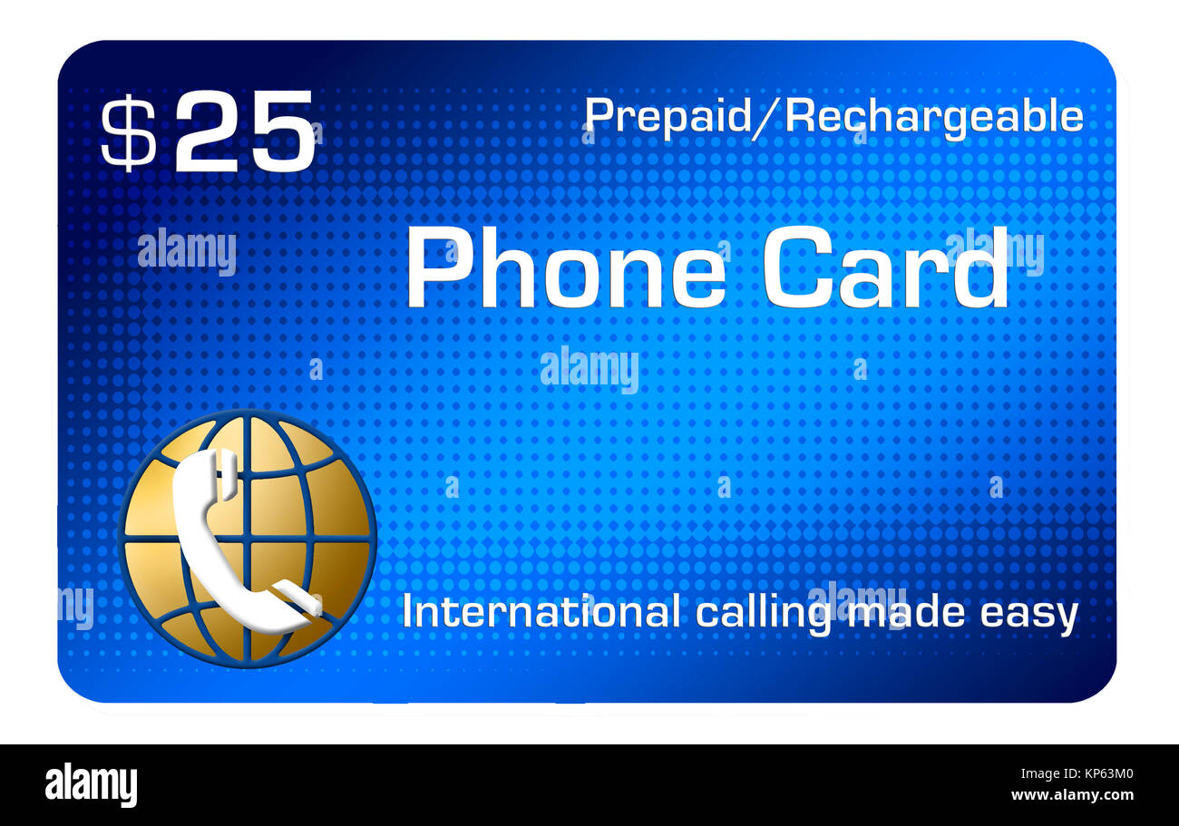 Here is a generic pre-paid phone card to pay for phone calls Stock ...