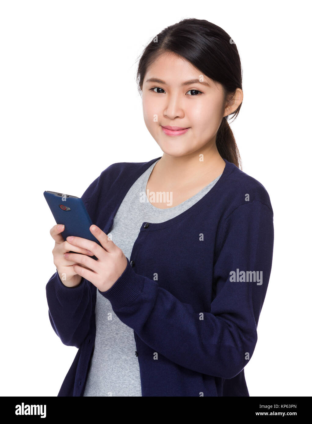 Young student use of mobile phone Stock Photo - Alamy
