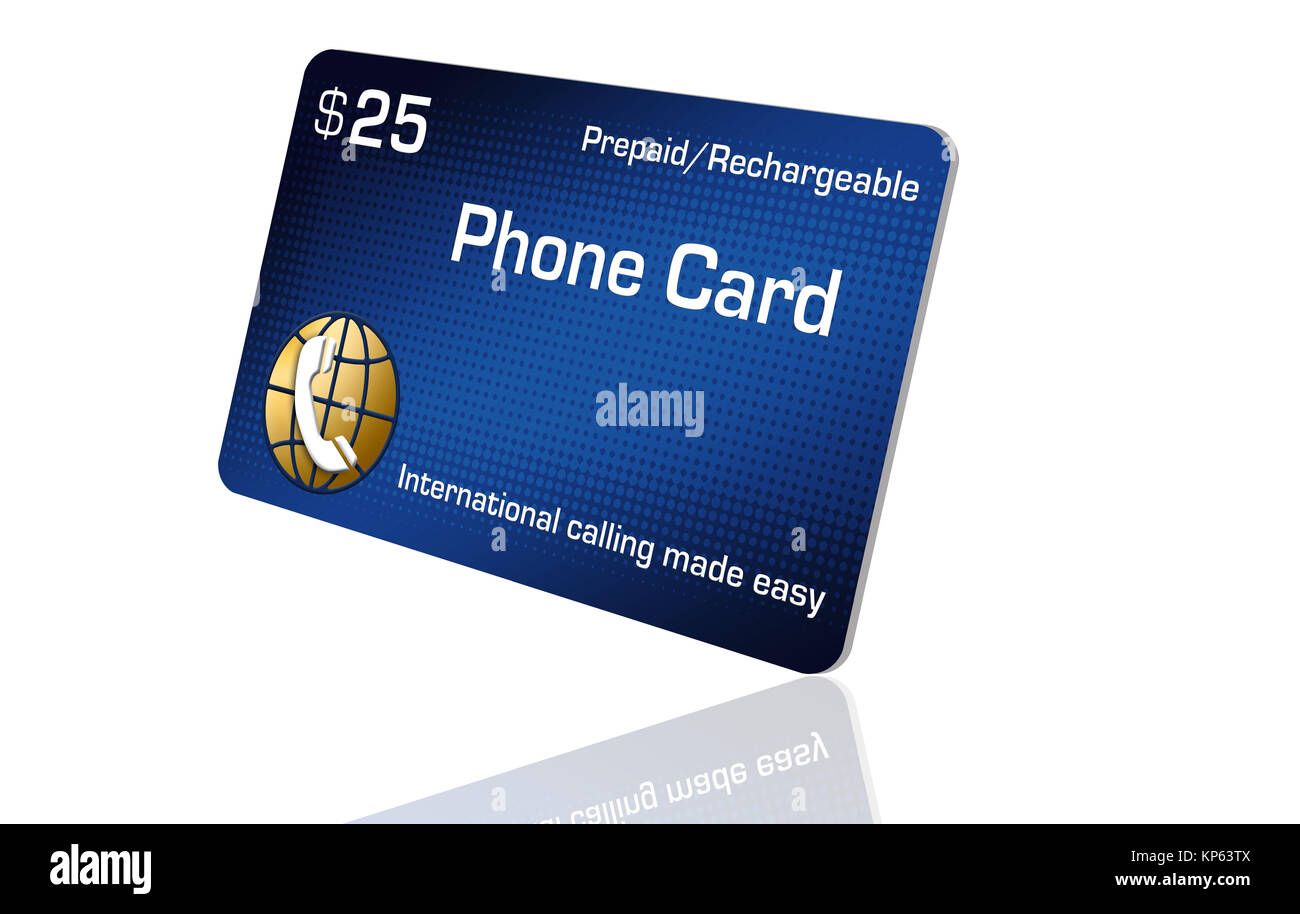 Here is a generic pre-paid phone card to pay for phone calls Stock ...