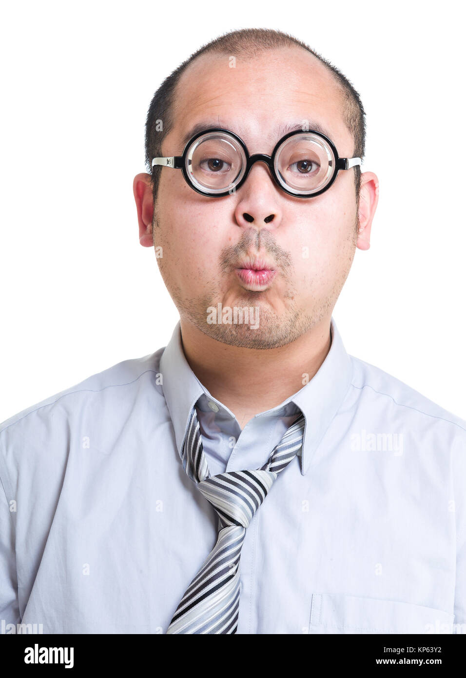 Businessman with funny face expression Stock Photo - Alamy