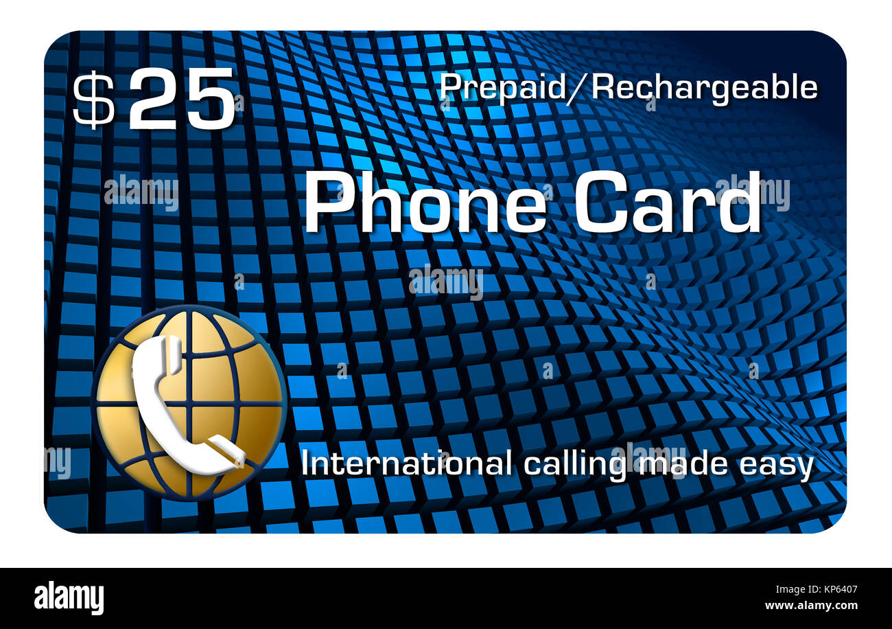 Here is a generic pre-paid phone card to pay for phone calls Stock ...