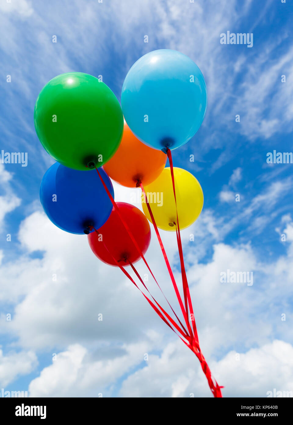Colorful balloons in the sky Stock Photo - Alamy