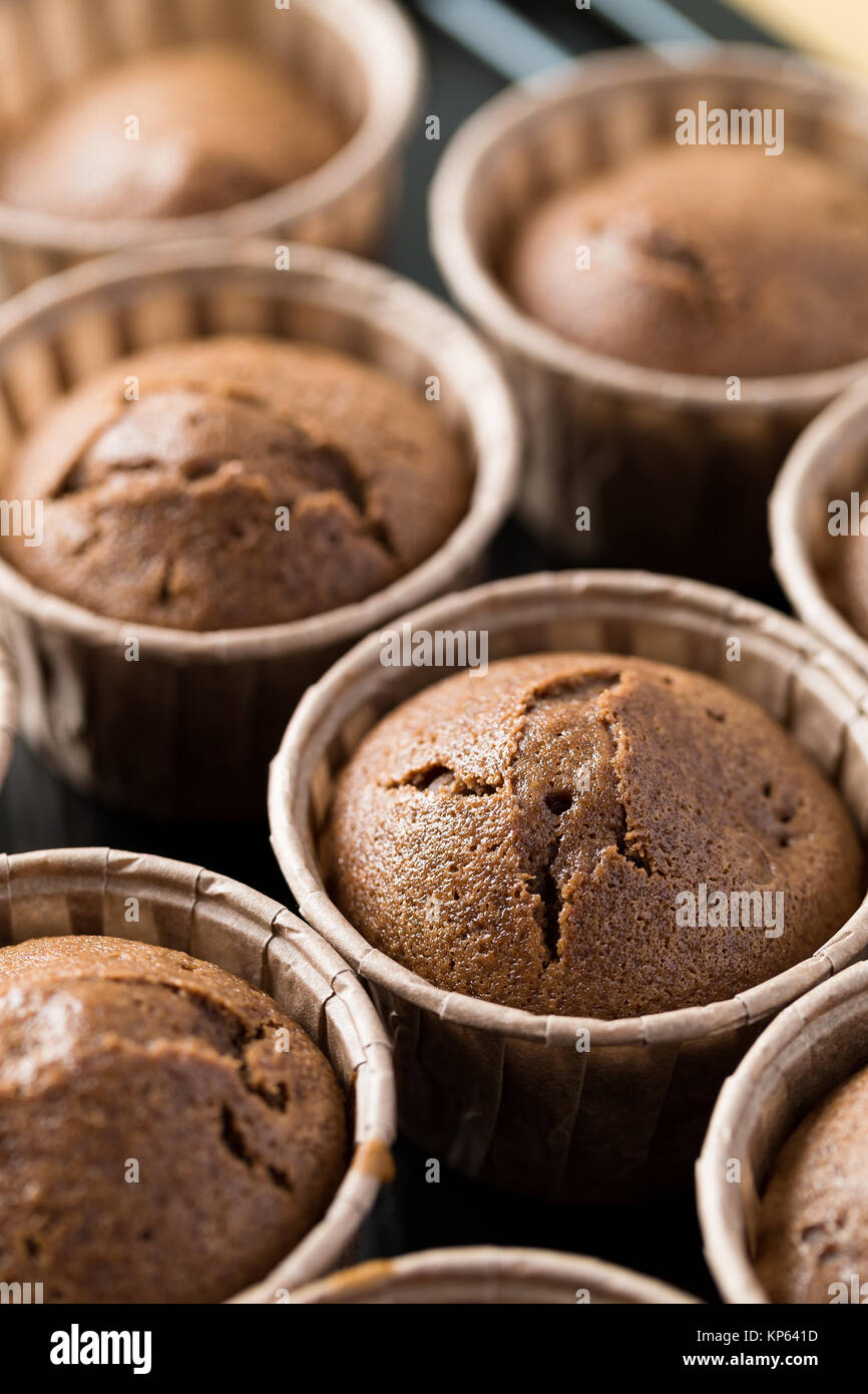 Chocolate muffins cake Stock Photo - Alamy