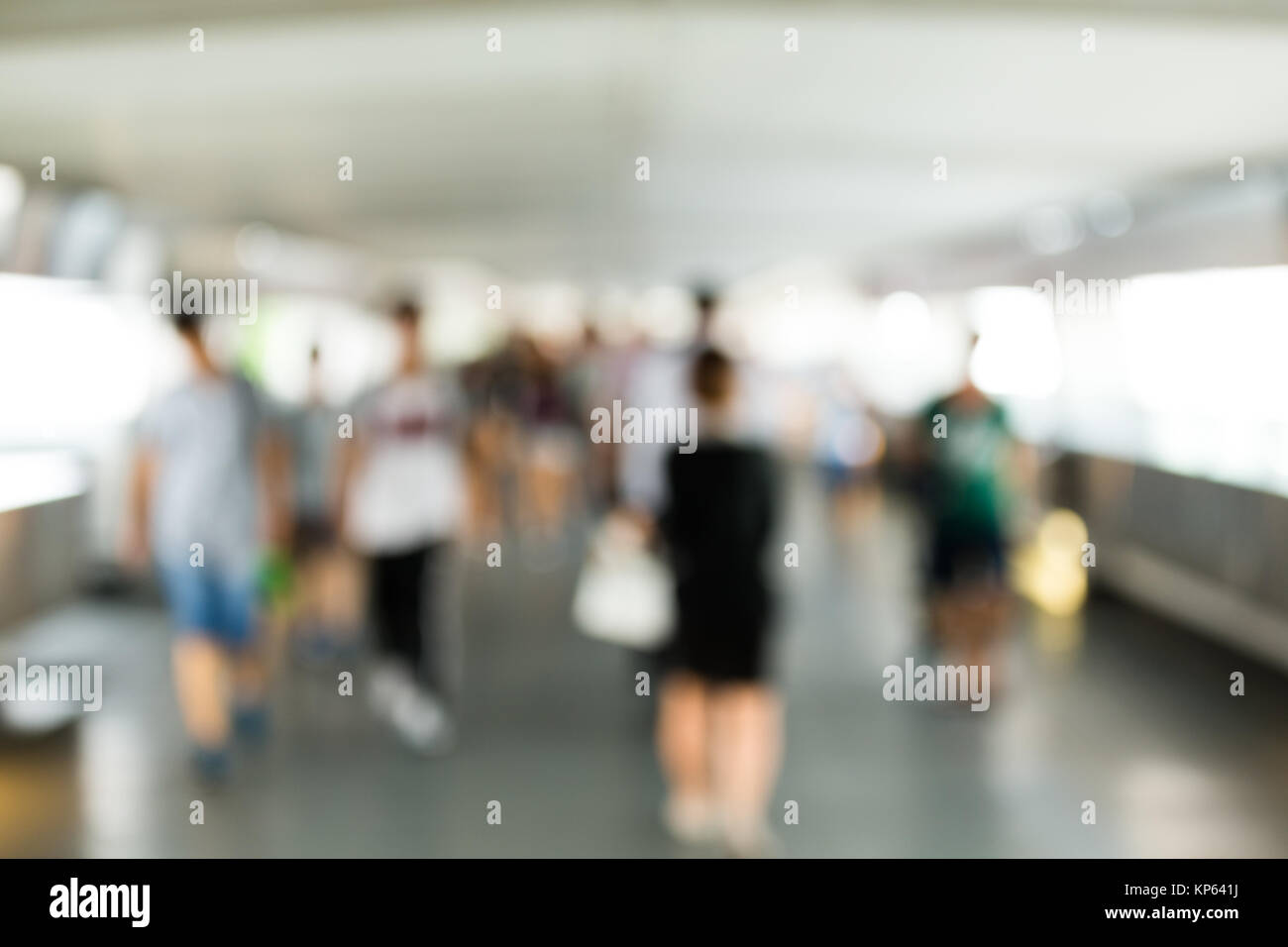 Blur view of corridor with crowded of people Stock Photo - Alamy