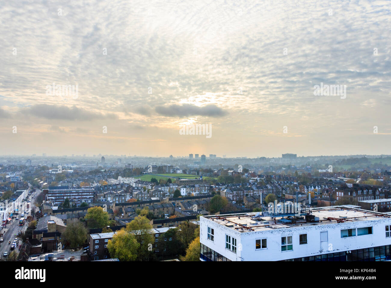 Aerial view over the Archway area of North London, UK Stock Photo - Alamy