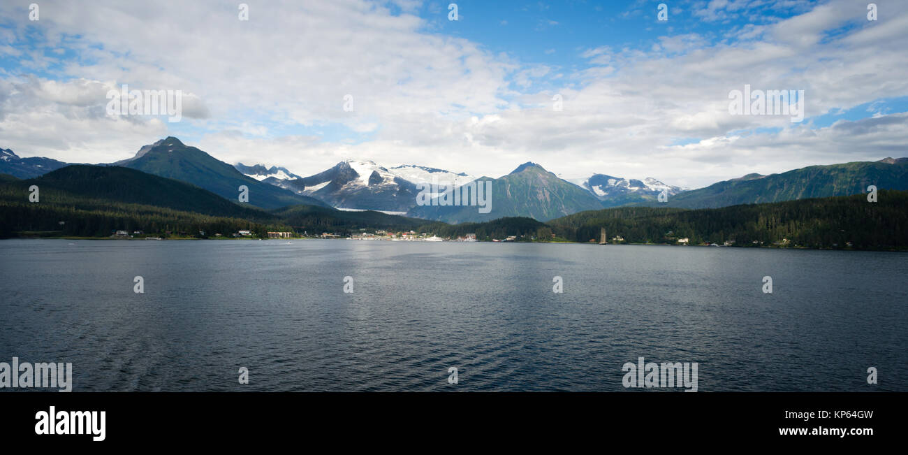 Ferry Boat View Leaving Ship Port Juneau Alaska United States Stock ...