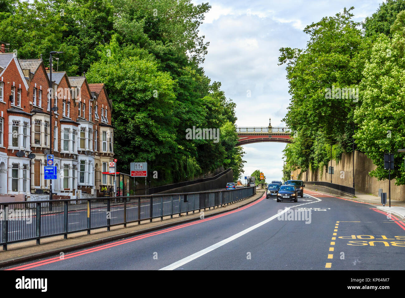 The famous Victorian Archway Bridge, built in 1897 to replace the ...