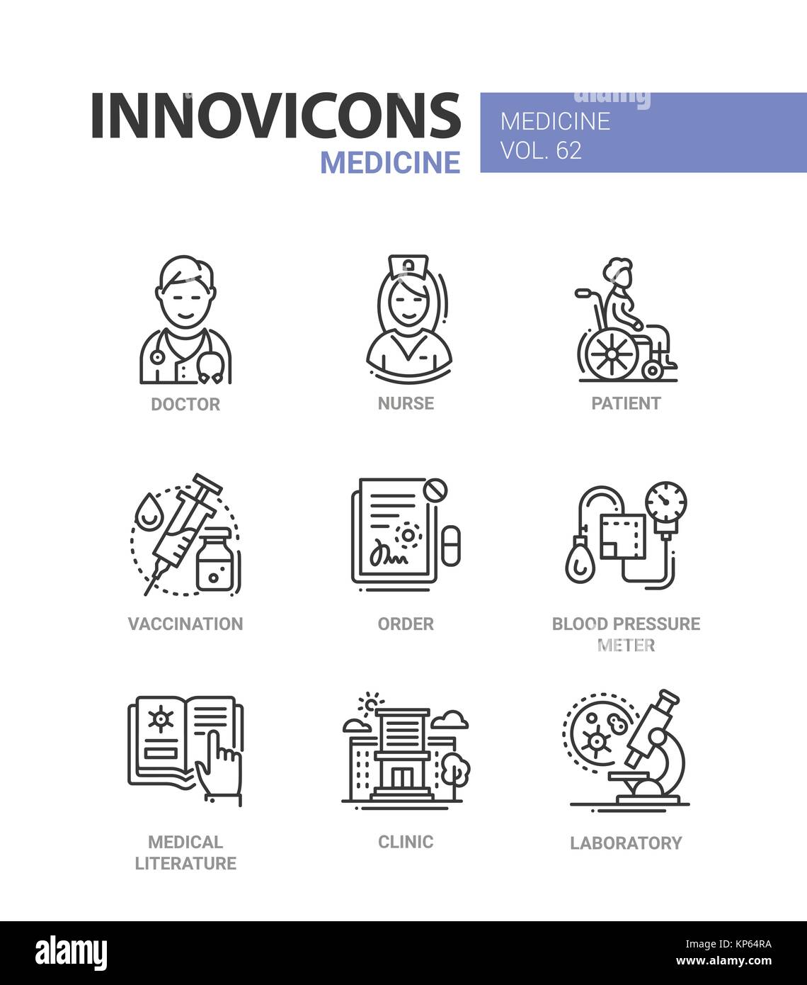 Medical center line icons Stock Vector Images - Alamy