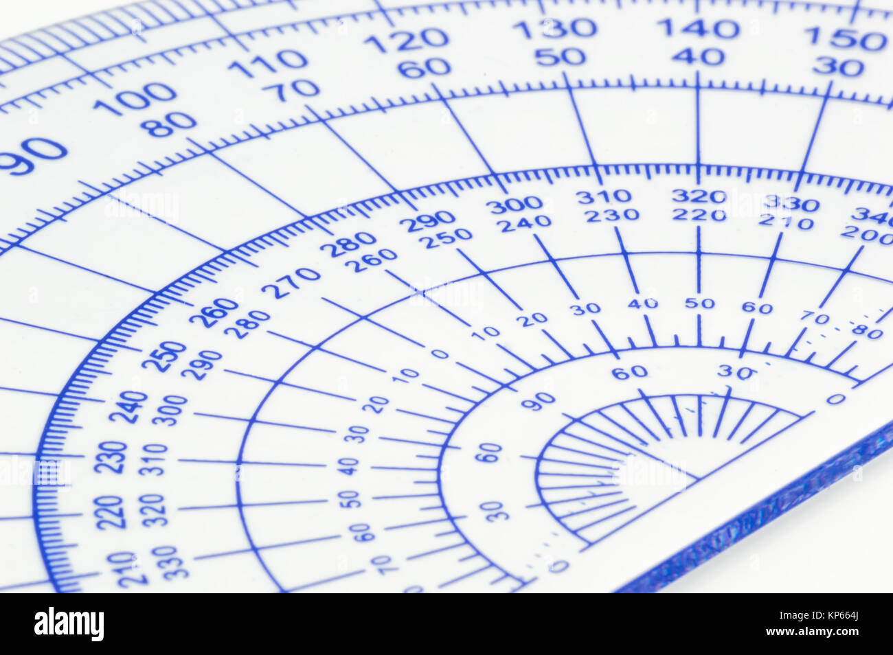 Geometry ruler macro isolated white background Stock Photo - Alamy