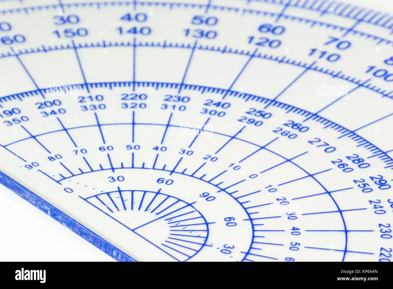 Geometry ruler macro isolated white background Stock Photo - Alamy