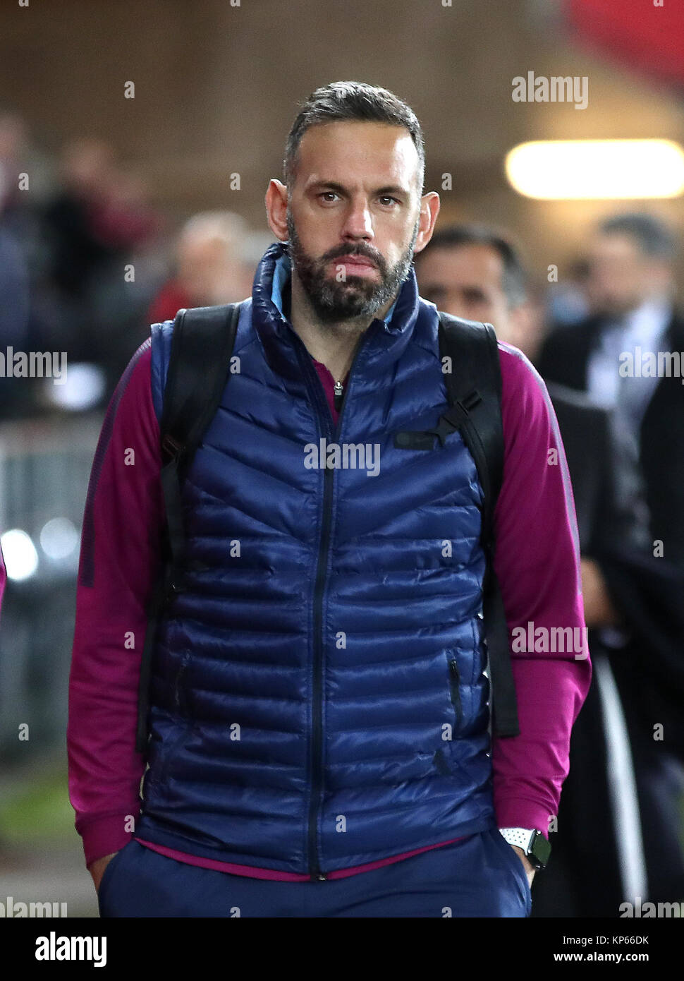 Retired Manchester City player Richard Wright arrives at the stadium ...