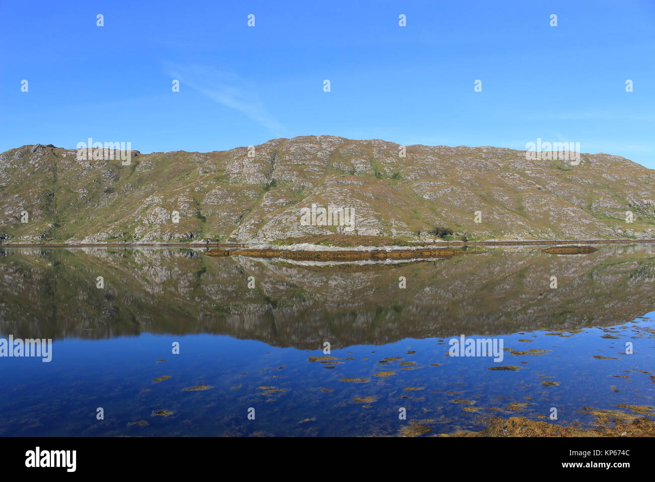 spiegleung in a scottish lake Stock Photo - Alamy