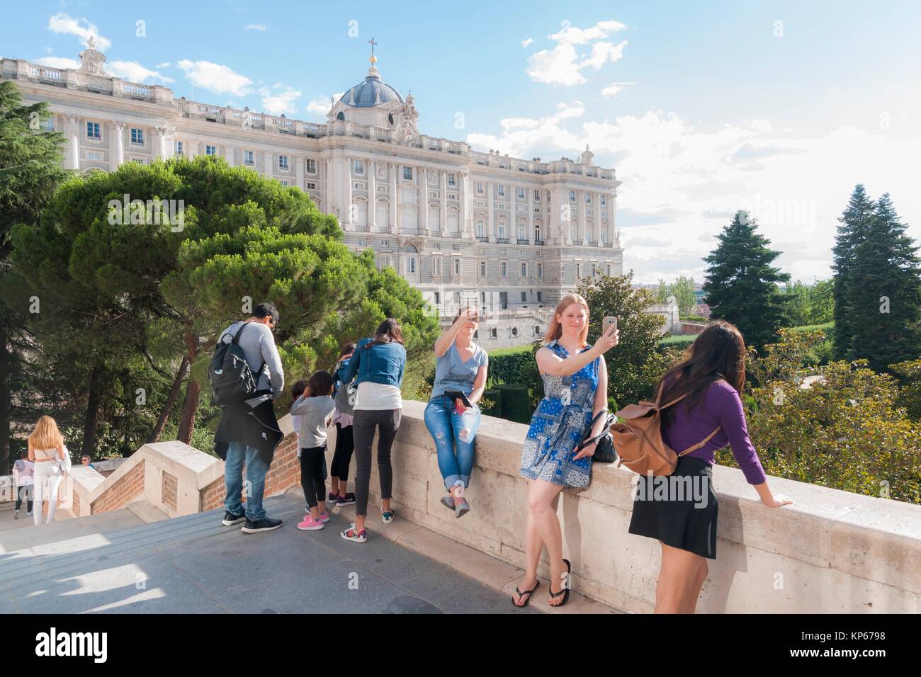 Royal palace spain tourist hi-res stock photography and images - Alamy