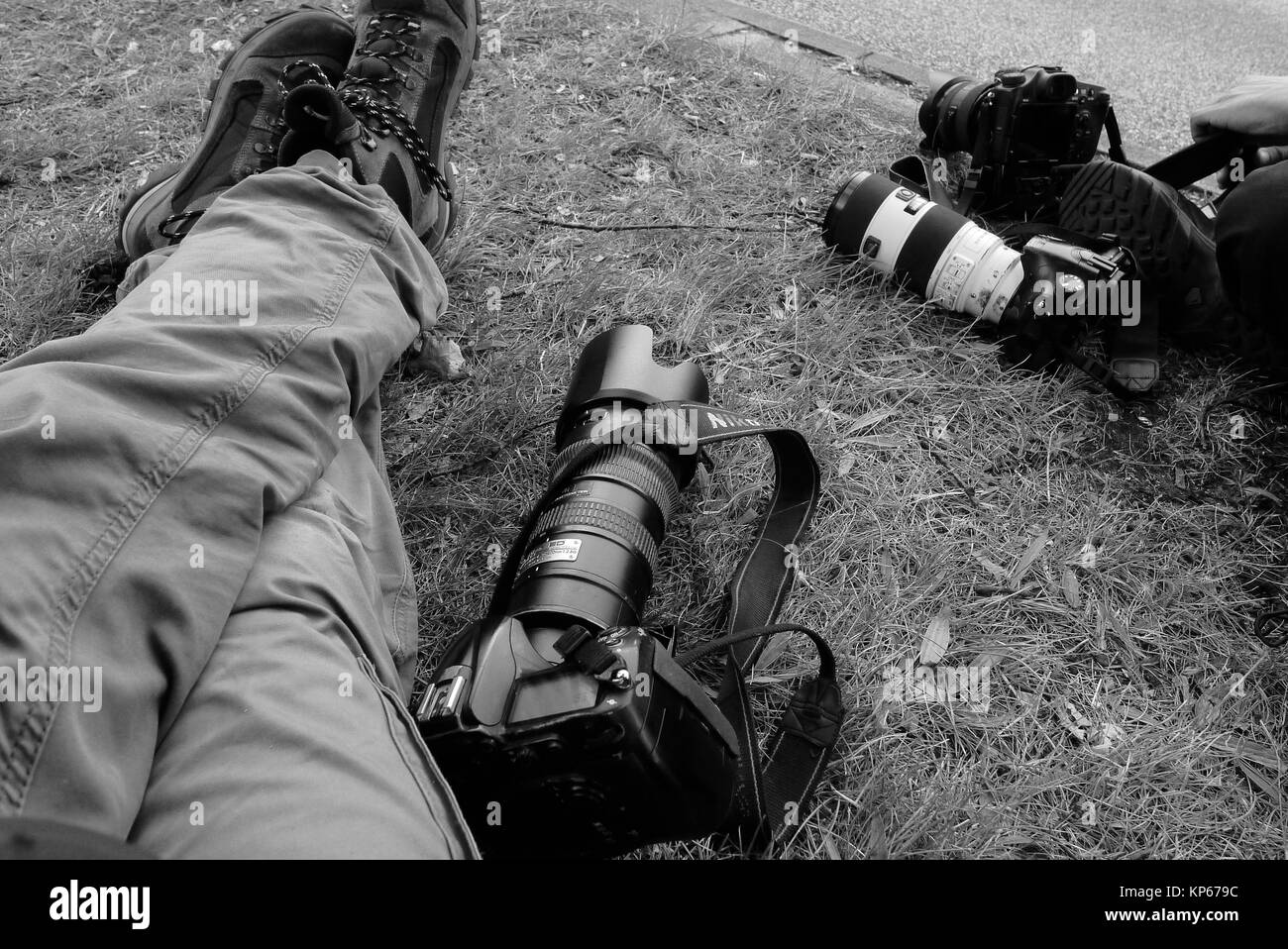 Tired photographer hi-res stock photography and images - Alamy