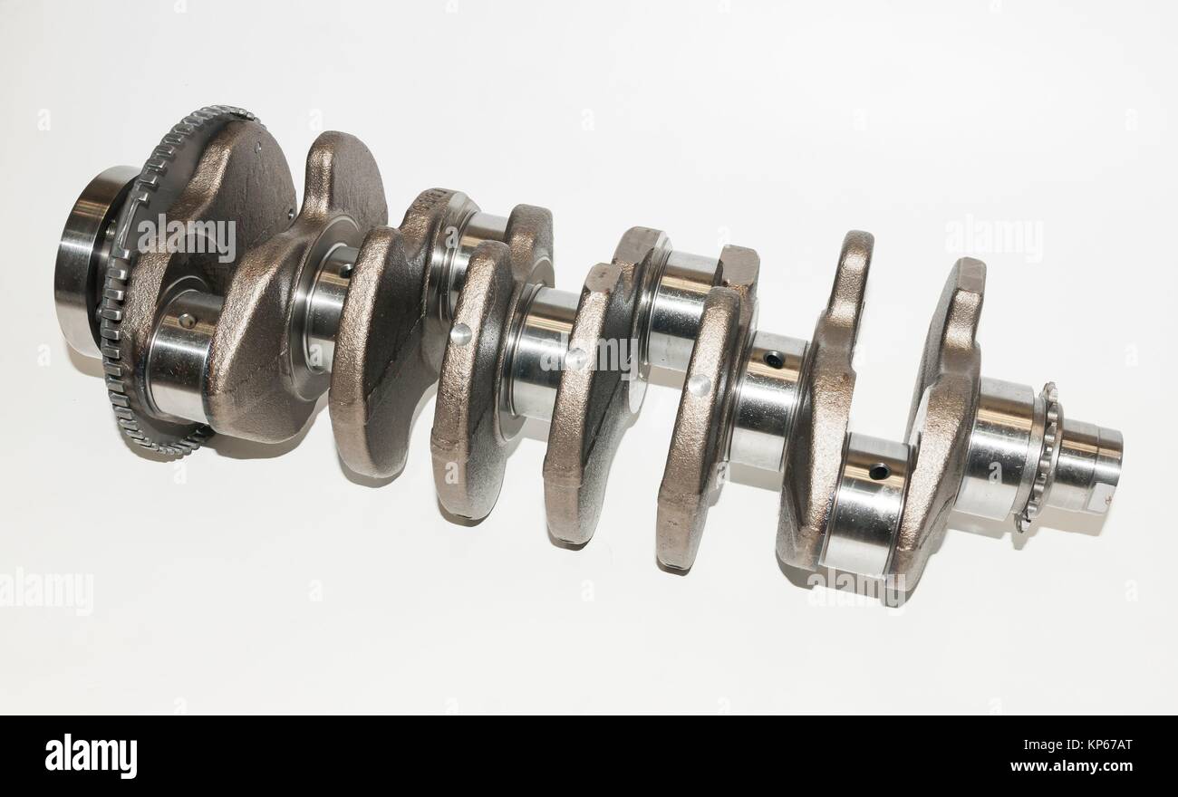 Crankshaft, part of automotive engine Stock Photo - Alamy