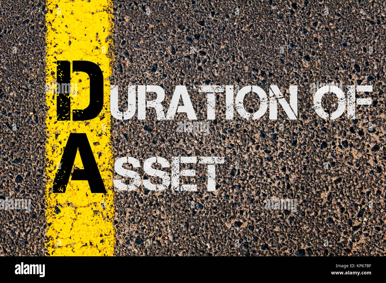 Business Acronym DA as DURATION OF ASSET Stock Photo - Alamy