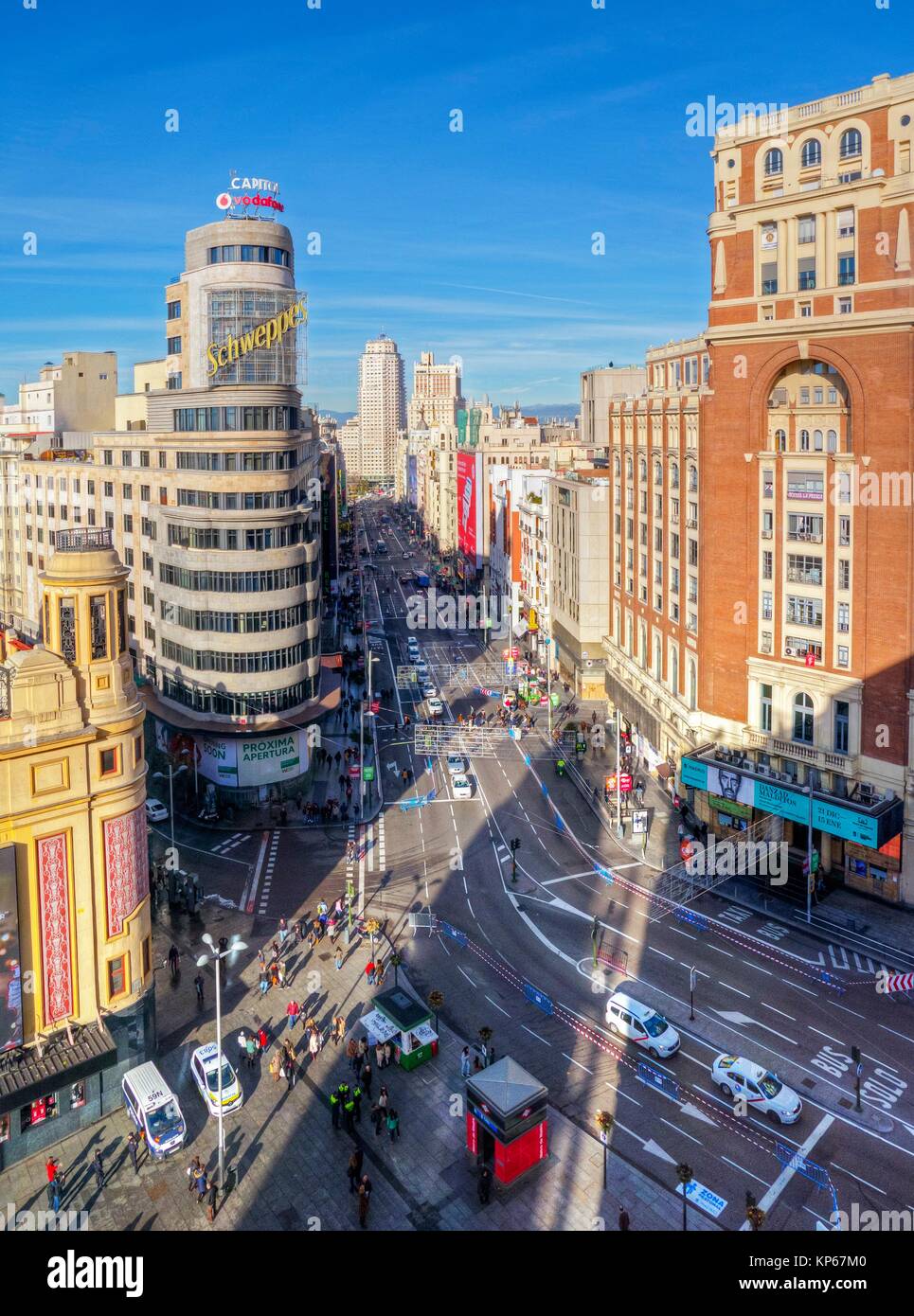 Madrid gran vía view hi-res stock photography and images - Alamy
