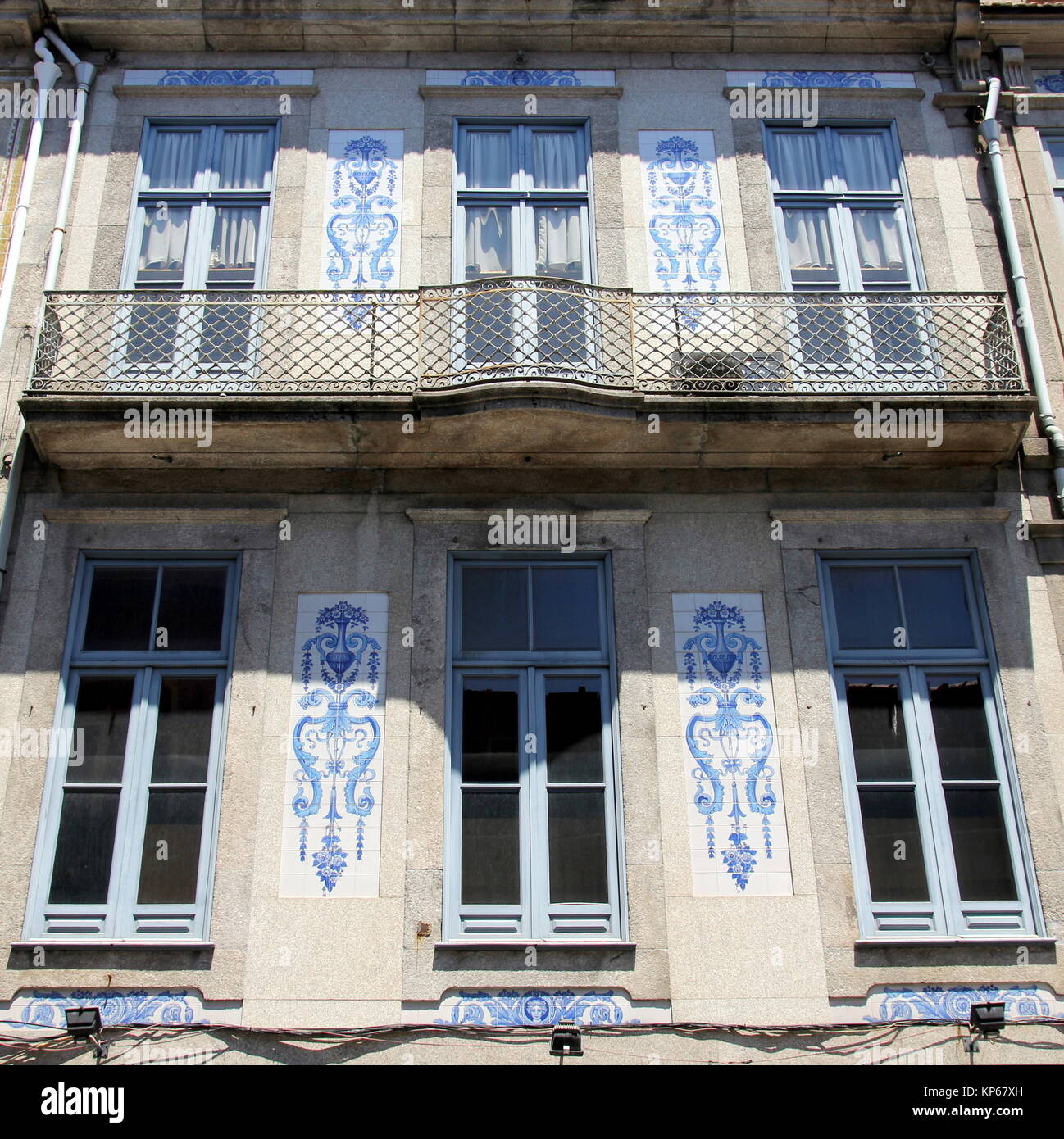 house facade with azulejos (wall tiles) in porto,portugal Stock Photo ...