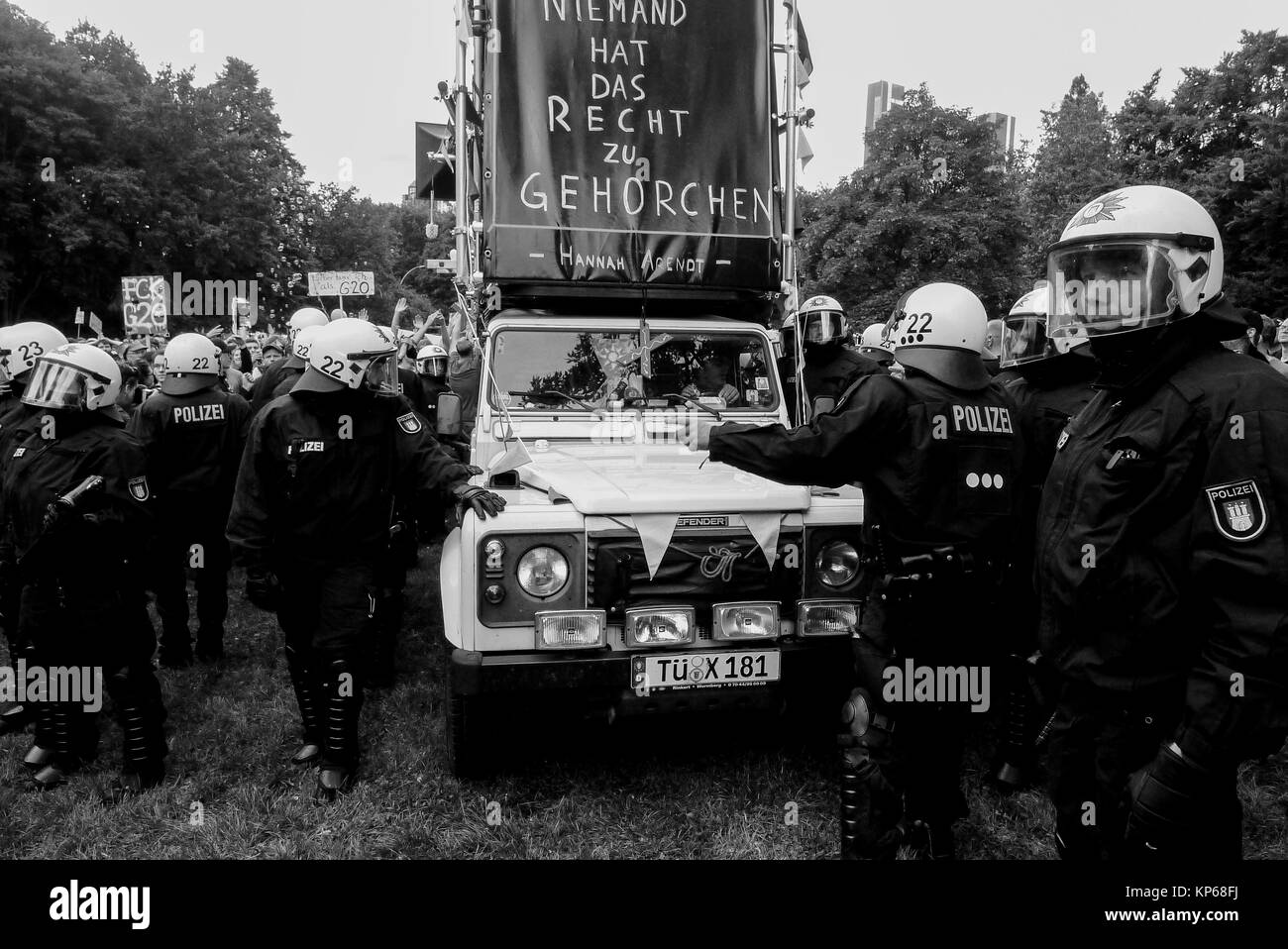 German riot police Black and White Stock Photos & Images - Alamy