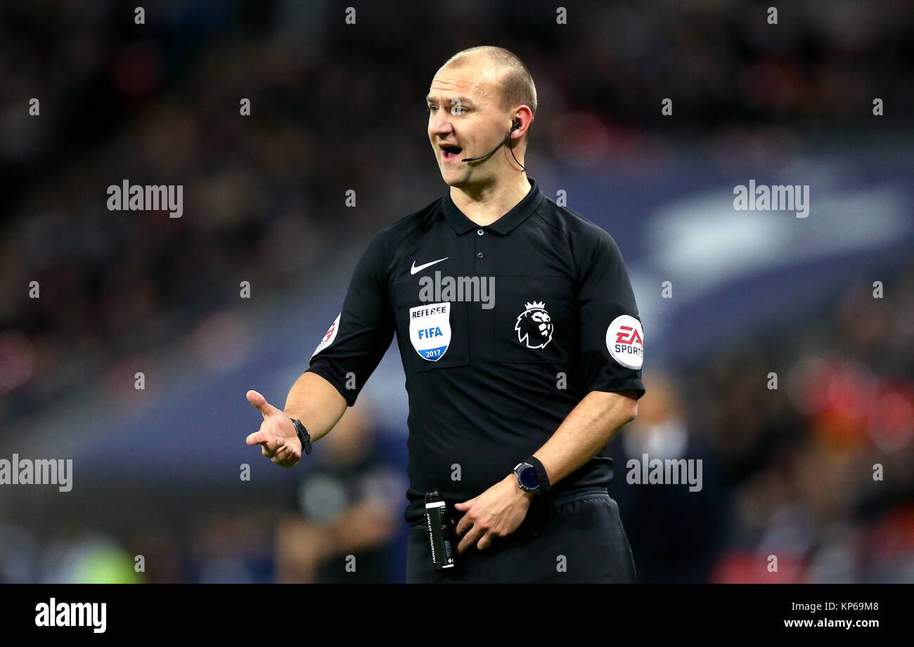 Match referee Robert Madley during the Premier League match at Wembley ...