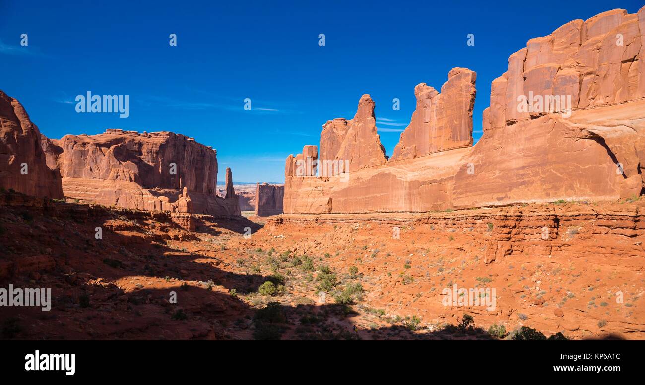 Park Avenue Trail overview, Arches National Park, Moab, Utah, USA Stock ...