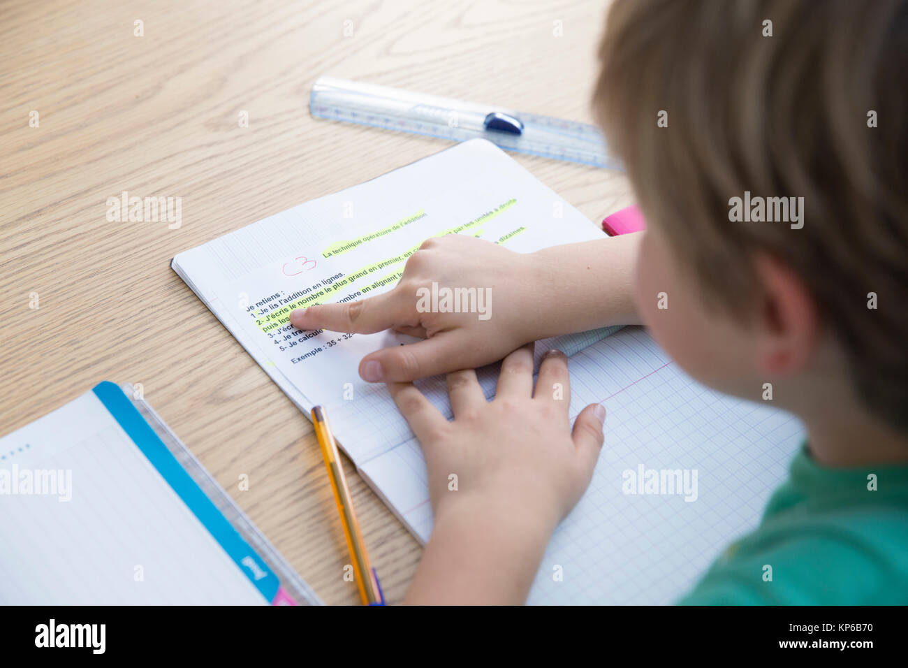CHILD DOING HOMEWORK Stock Photo - Alamy