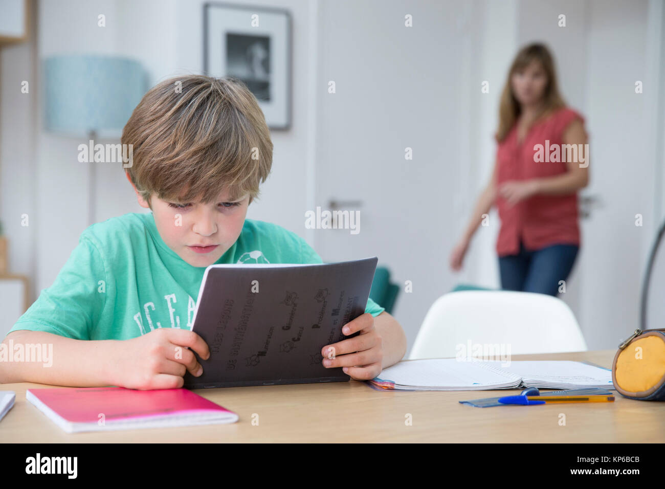 CHILD DOING HOMEWORK Stock Photo - Alamy