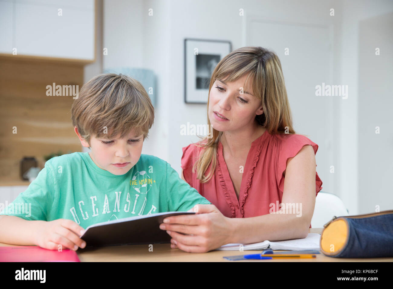 CHILD DOING HOMEWORK Stock Photo - Alamy
