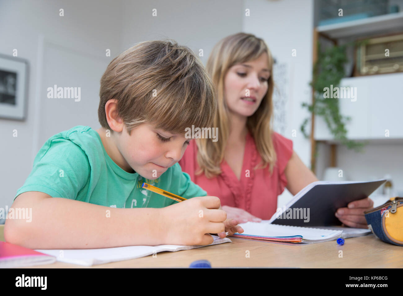 CHILD DOING HOMEWORK Stock Photo - Alamy
