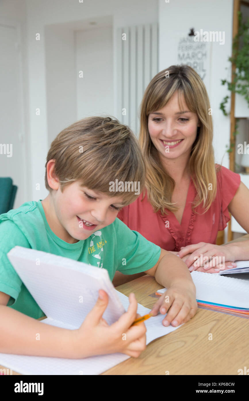 CHILD DOING HOMEWORK Stock Photo - Alamy