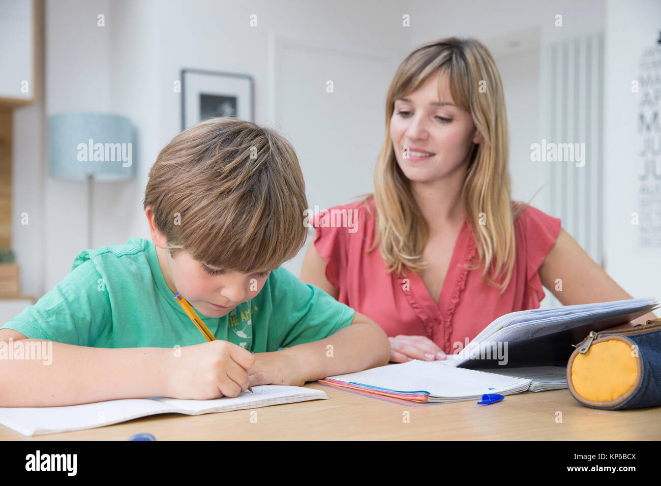 CHILD DOING HOMEWORK Stock Photo - Alamy