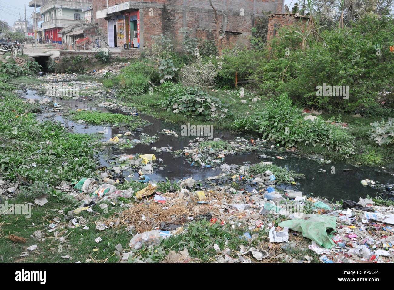 Nepal water pollution waste hi-res stock photography and images - Alamy