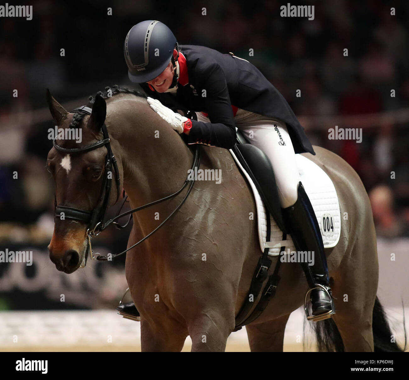 Great Britain's Lara Butler riding Rubin Al Asad competes in the FEI ...