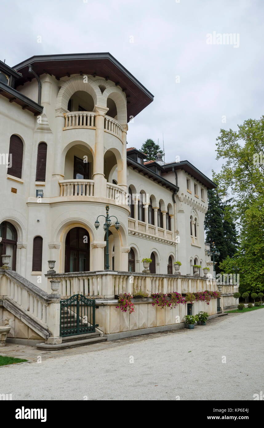Fragment of restored Vrana Palace in National monument of landscape ...