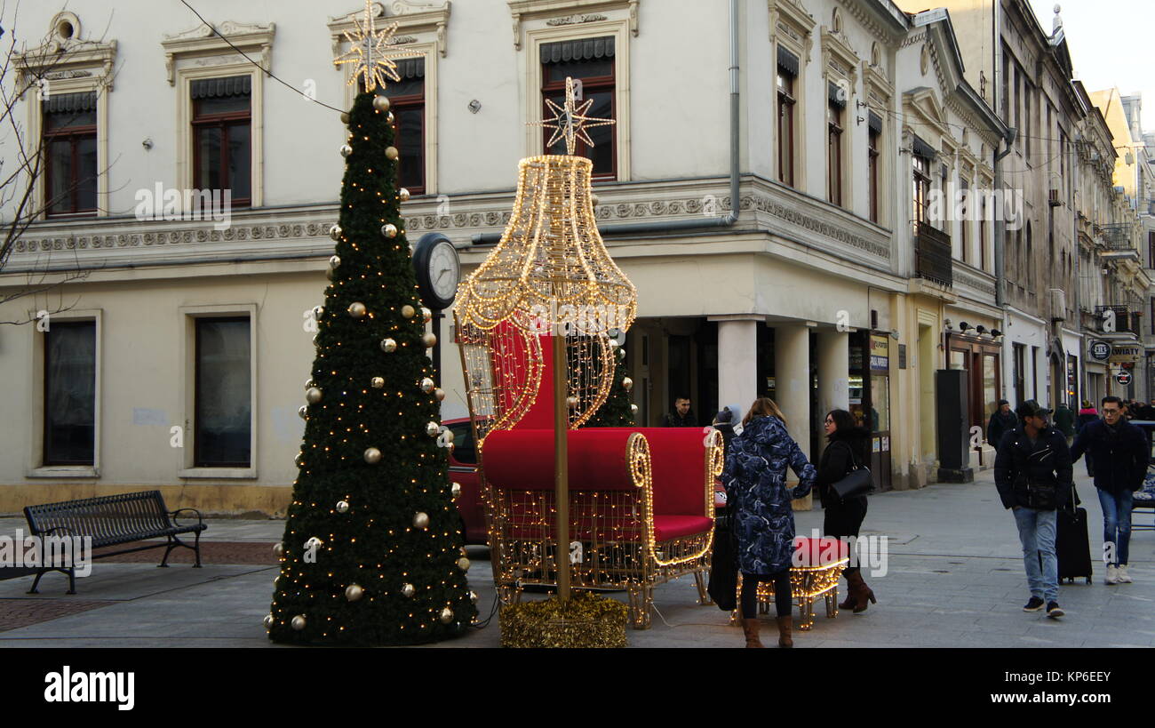 Christmas in Lodz poland Stock Photo - Alamy