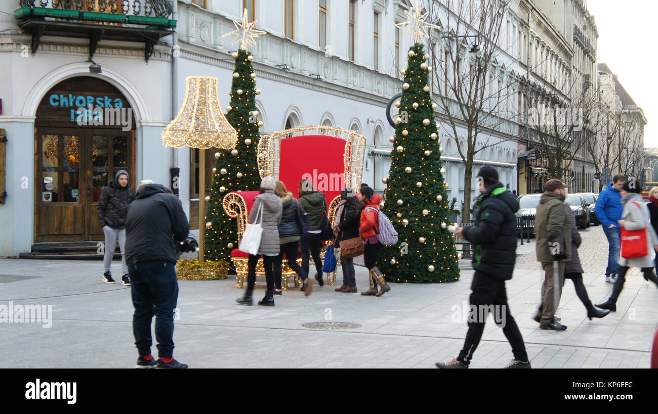 Christmas in Lodz poland Stock Photo - Alamy