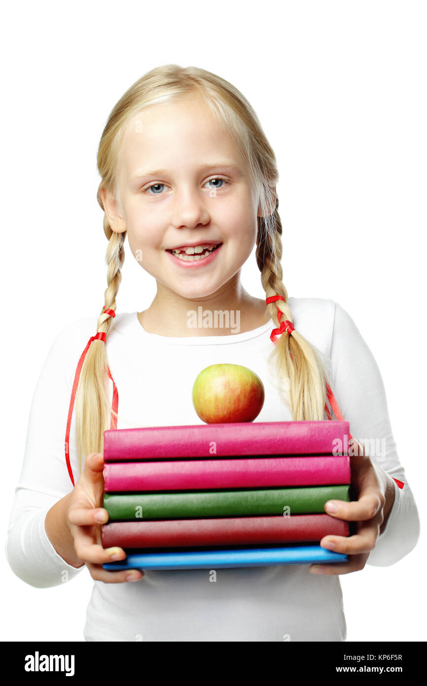 Back to School. Happy Pupil - smiling girl Stock Photo - Alamy