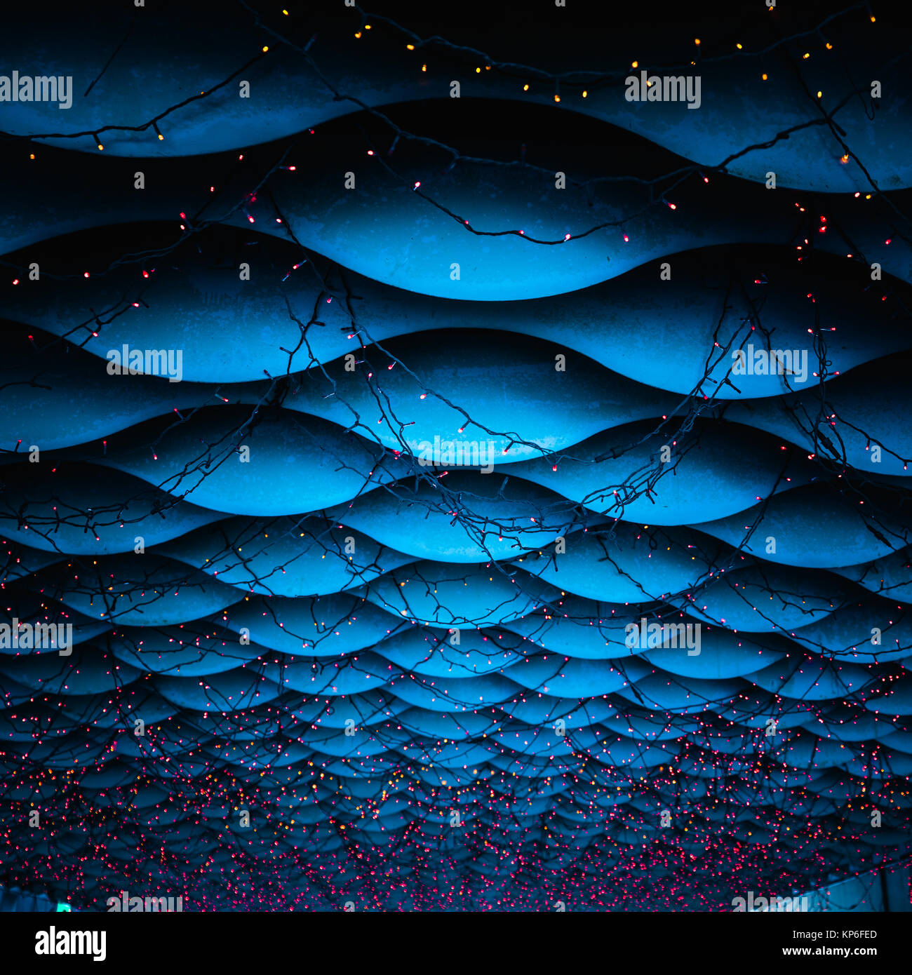 Full Frame Shot Of Abstract Ceiling in blue tone Stock Photo - Alamy