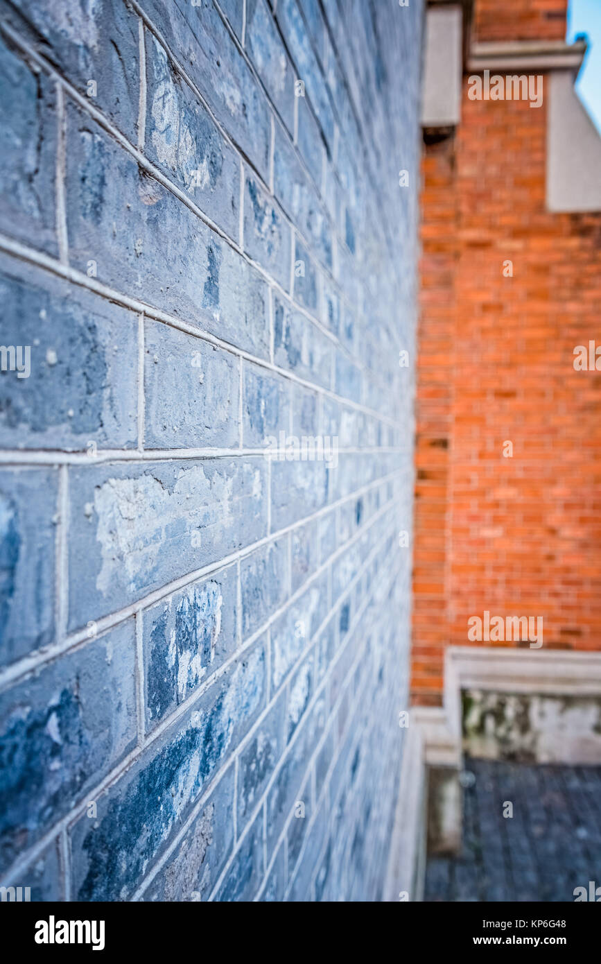 Corner Of Brick Wall from a vintage building Stock Photo - Alamy