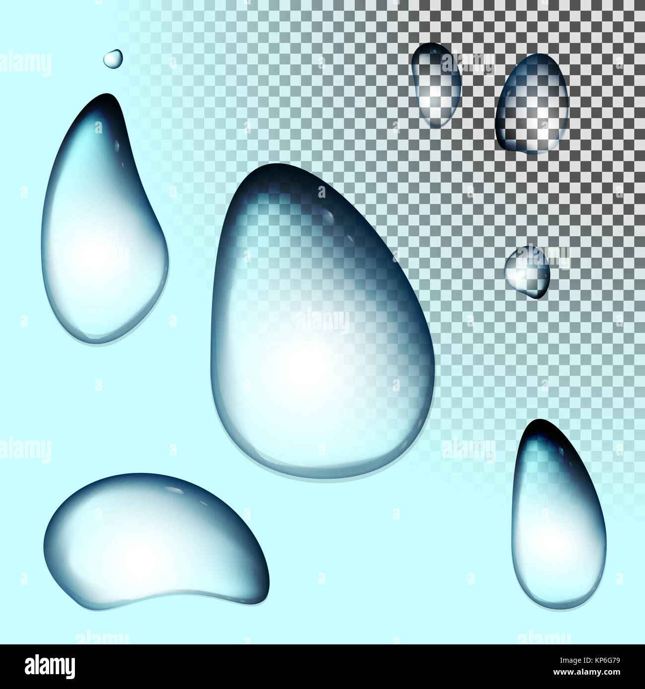 set transparent drops water Stock Photo - Alamy