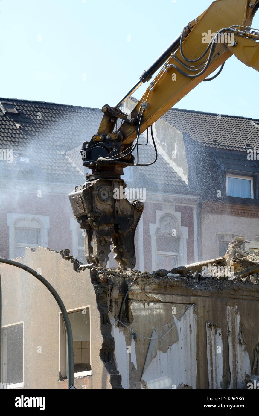 demolition work with excavators Stock Photo - Alamy